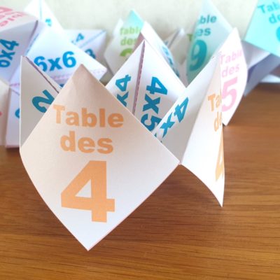 COCOTTE EN PAPIER: TABLE DES 5 (APPRENDRE LES MULTIPLICATIONS ...