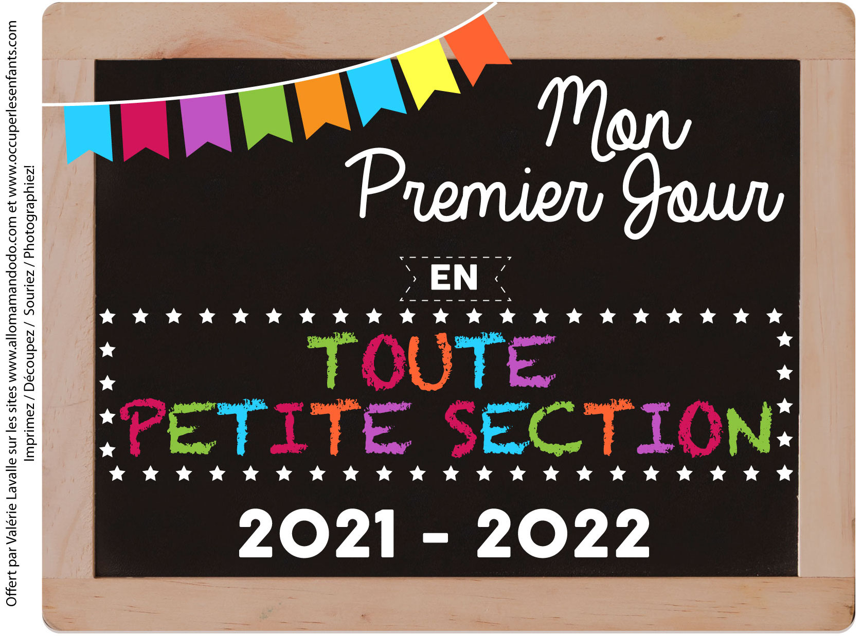 Affiche PREMIER JOUR de rentrée à imprimer - Occuper Les Enfants