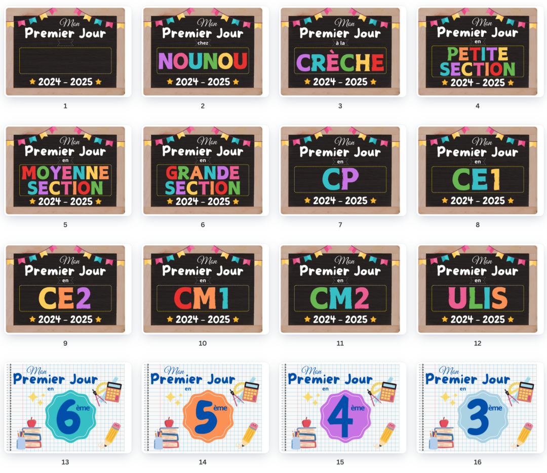 Fiches 1er jour rentrée scolaire (gratuit) 2024 - 2025 - Occuper Les Enfants