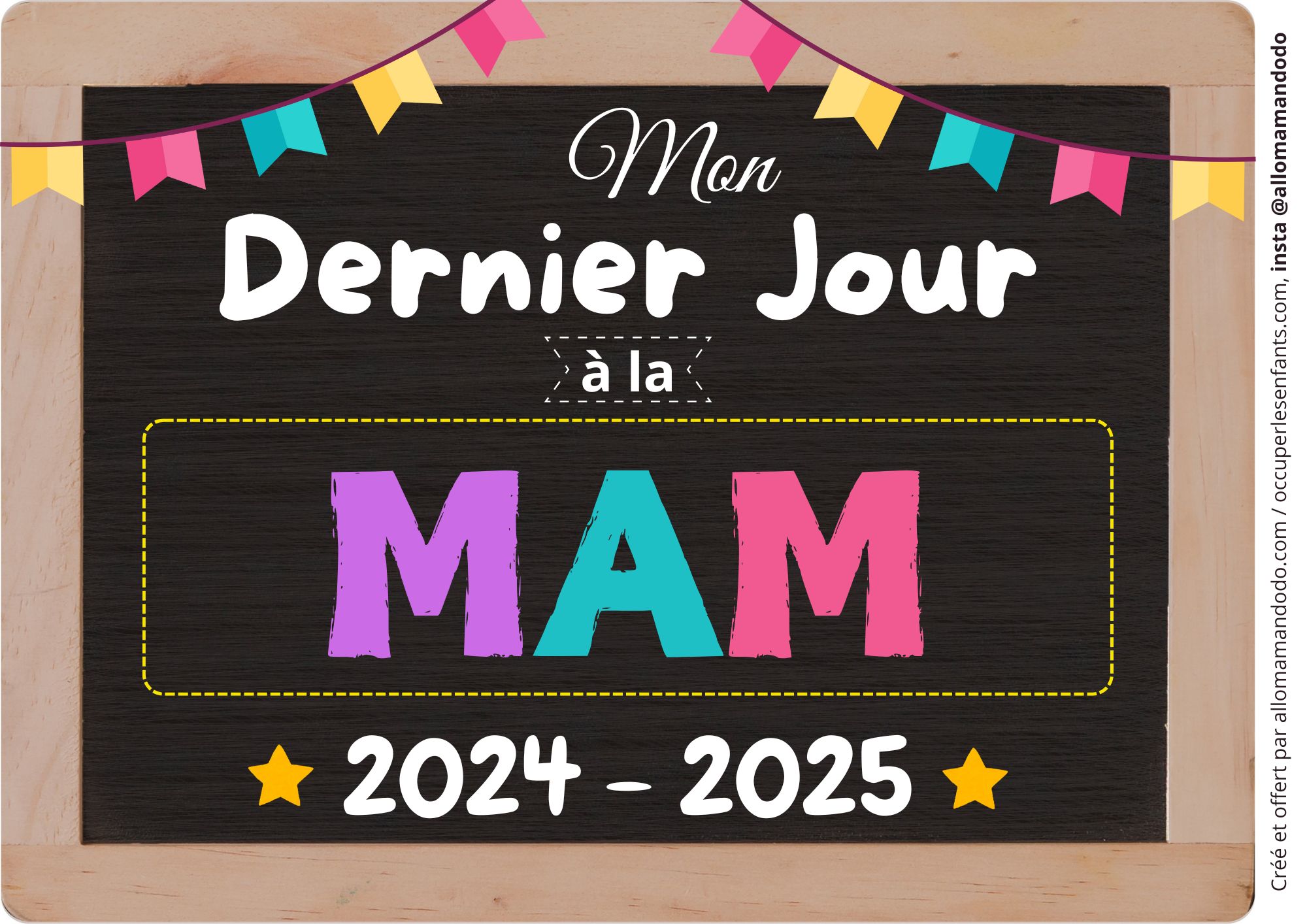 Affiches de fin d'année à imprimer DERNIER JOUR - Occuper Les Enfants